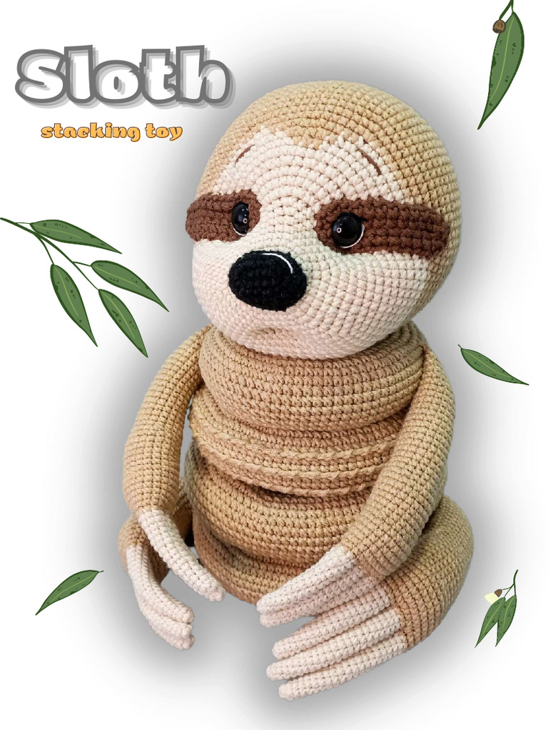 Sloth Stacking Toy | PDF | Crochet | Folk Art