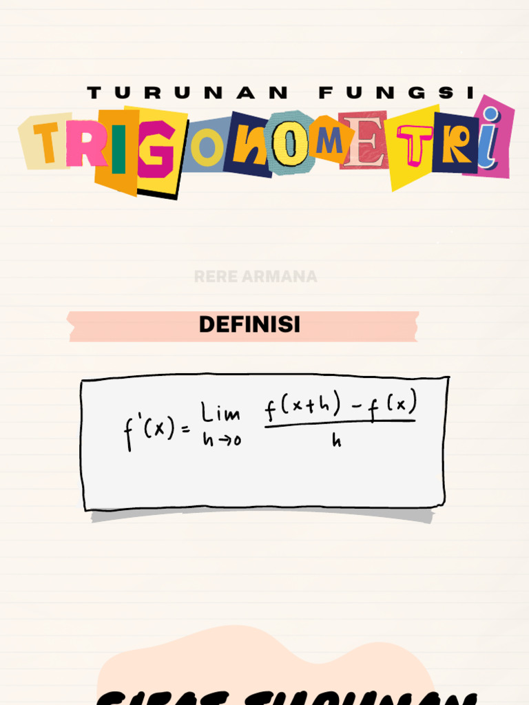 Turunan Fungsi Trigonometri. | PDF