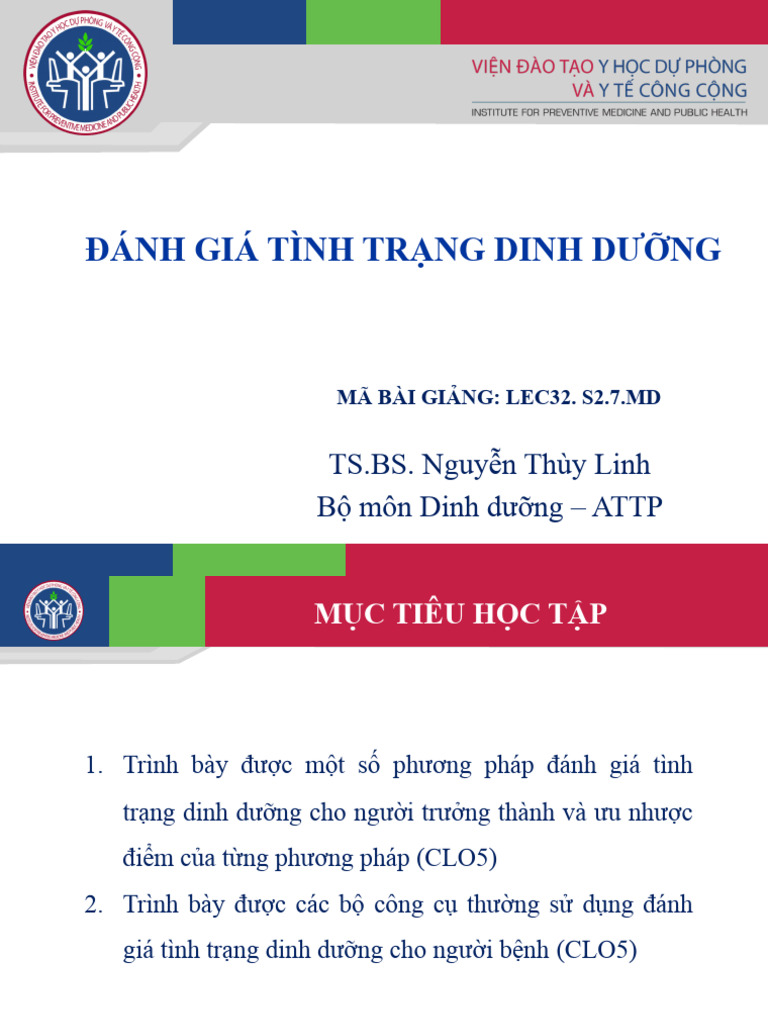 LEC32.S2.7.MD - Đánh Giá TTDD 50min | PDF