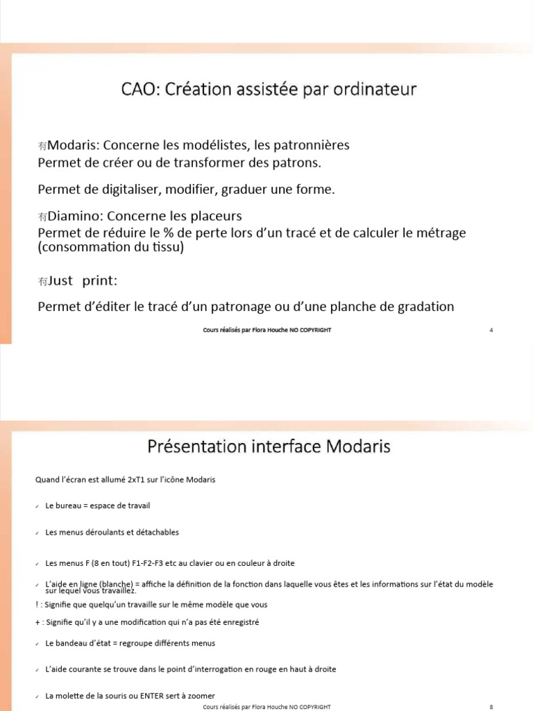 Support de Cours Intermediaire Lectra Modaris v8 Expert Compresse | PDF ...