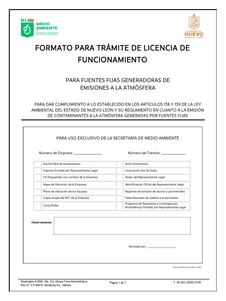 Licencia de Funcionamiento | PDF
