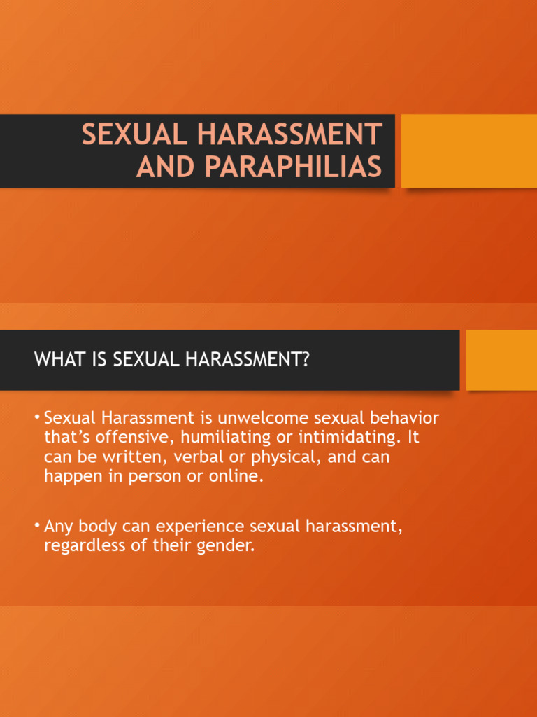 Sexual Harassment and Paraphilias | PDF