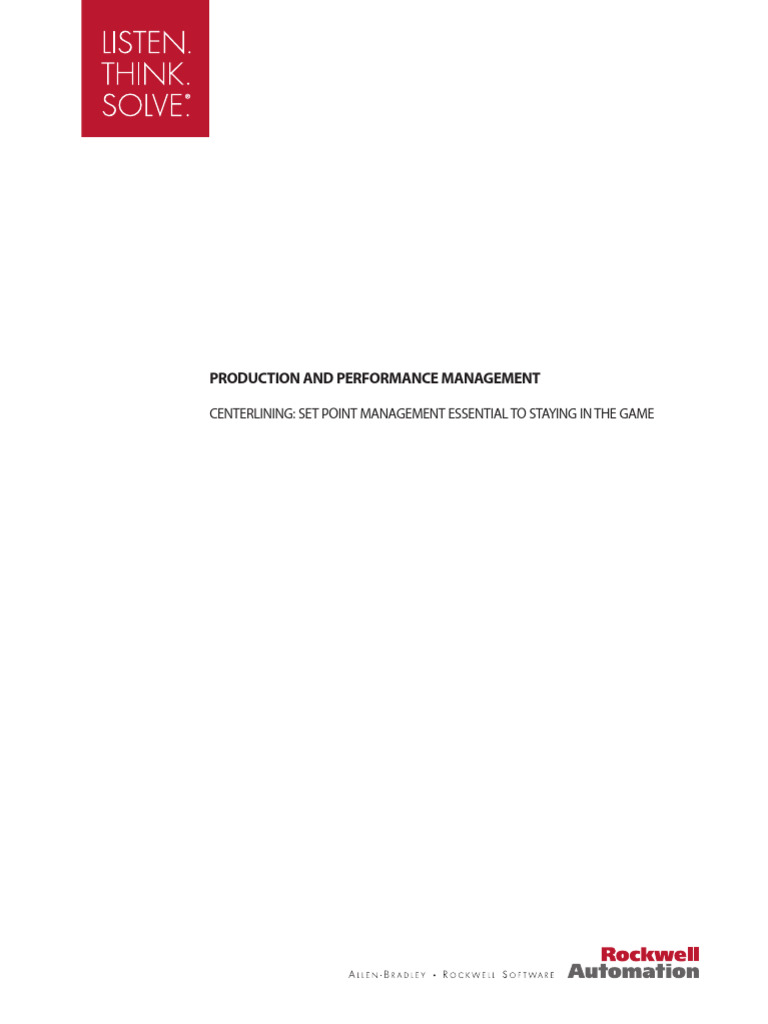 Centerlining Setpoint Management | PDF