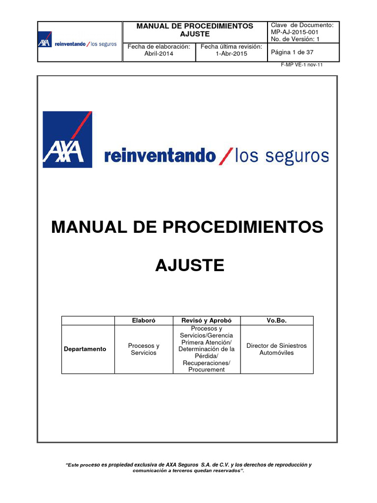 Axa Siniestros | PDF | Póliza de seguros | Seguro