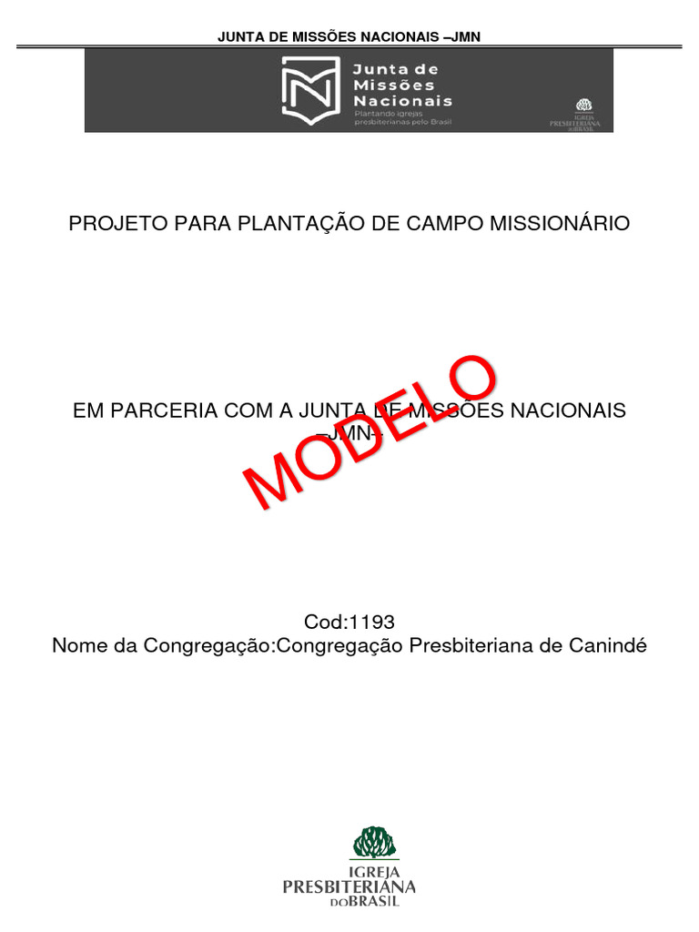 Modelo de Projeto | PDF