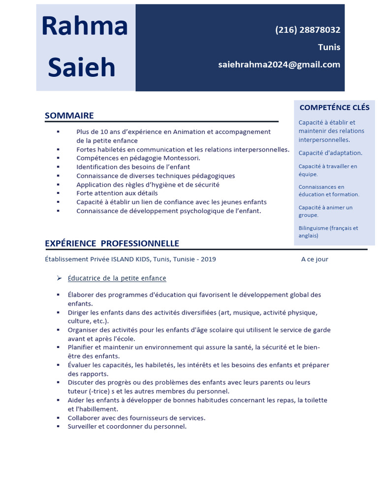 CV Rahma Saieh | PDF