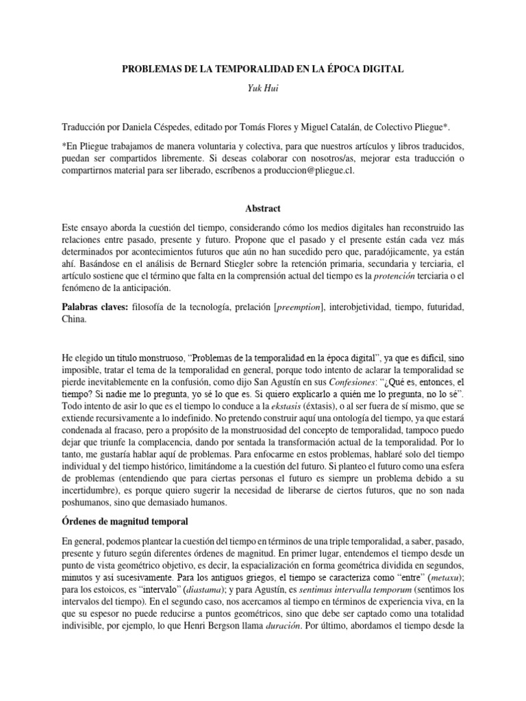 Temporalidad en la Era Digital | PDF