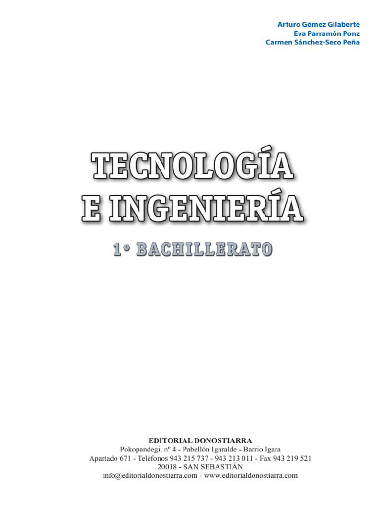 1º BTO Tecnologia e Ingenieria Ed. Donostiarra 2022 | PDF