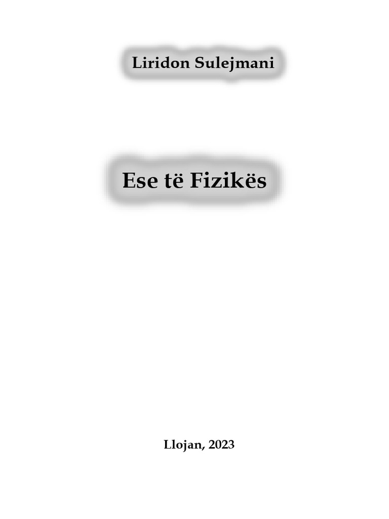 Ese Të Fizikës | PDF