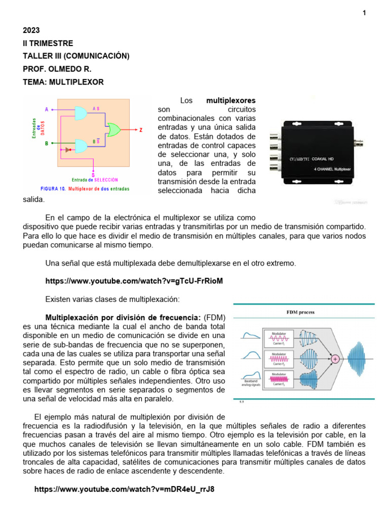 MULTIPLEXOR | PDF