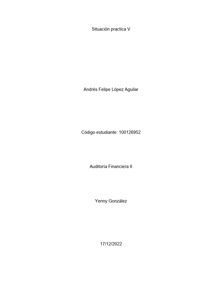 Situación Práctica V | PDF