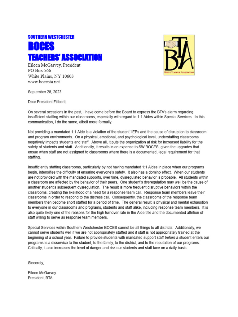 Letter To Filiberti 9 28 23 1 | PDF