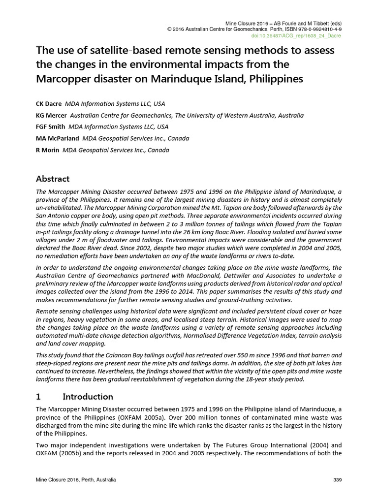 Marcopper Mapping | PDF