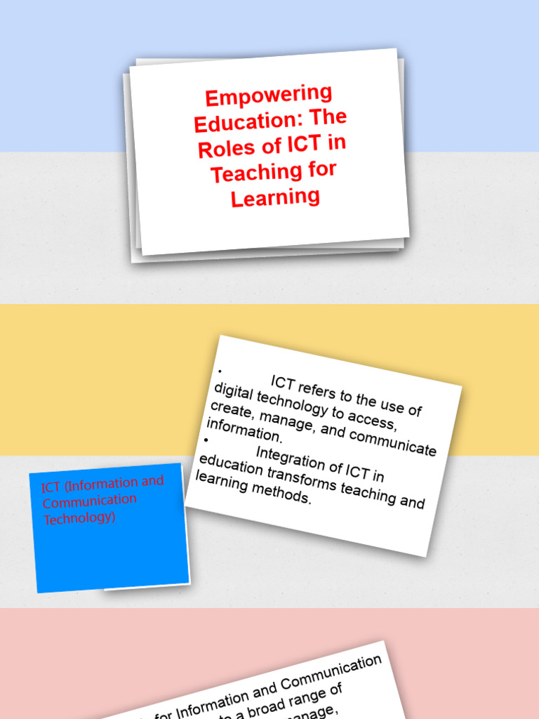 Empowering Education: The Roles of ICT in Teaching For Learning | Download Free PDF ...