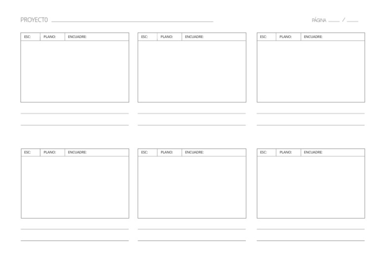 A4 Storyboard Template - 6-Panel - Landscape - StudioBinder | PDF