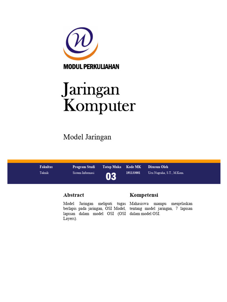 Modul Jarkom - Model Jaringan | PDF