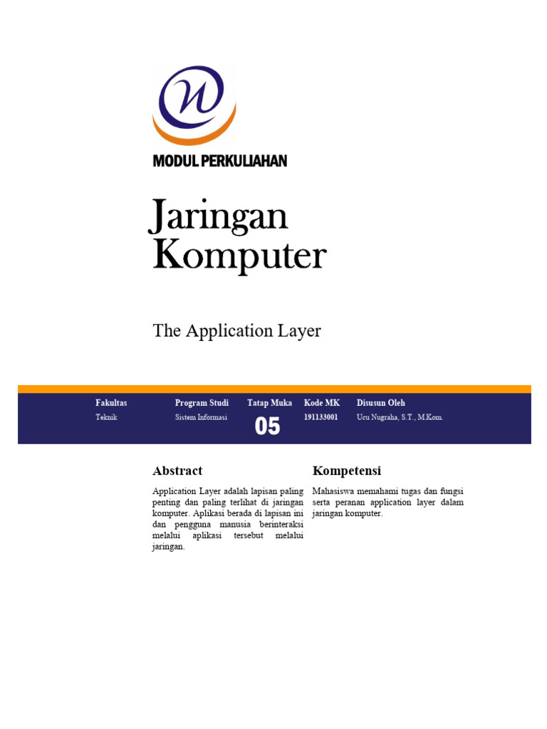 Contoh Lapisan Aplikasi Jaringan | PDF