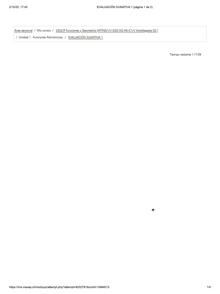 EVALUACIÃ - N SUMATIVA 1 (Pã¡gina 1 de 2) | PDF