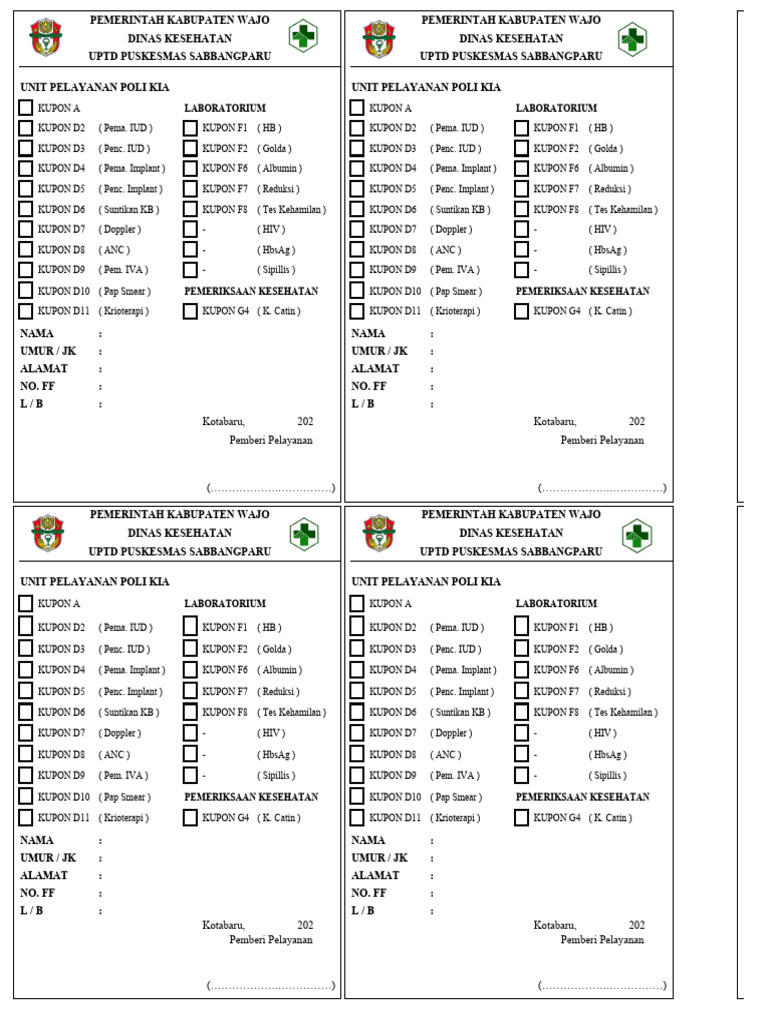 Format Kupon Fix | PDF