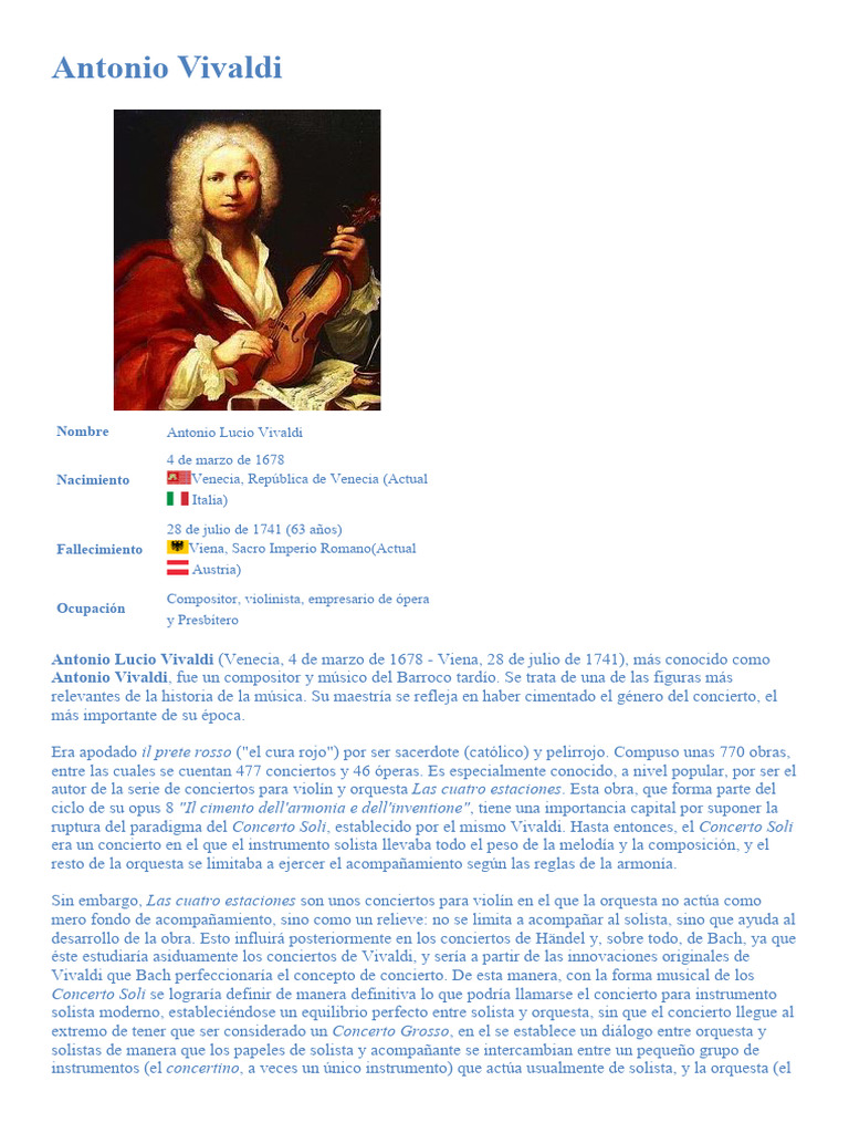 Antonio Vivaldi | PDF