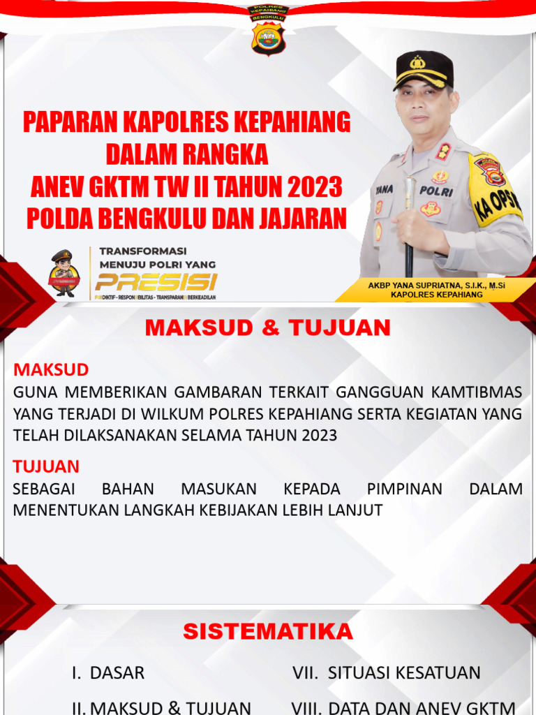 Paparan Go TW Ii 2023 Polres Kepahiang Edited Fix | PDF