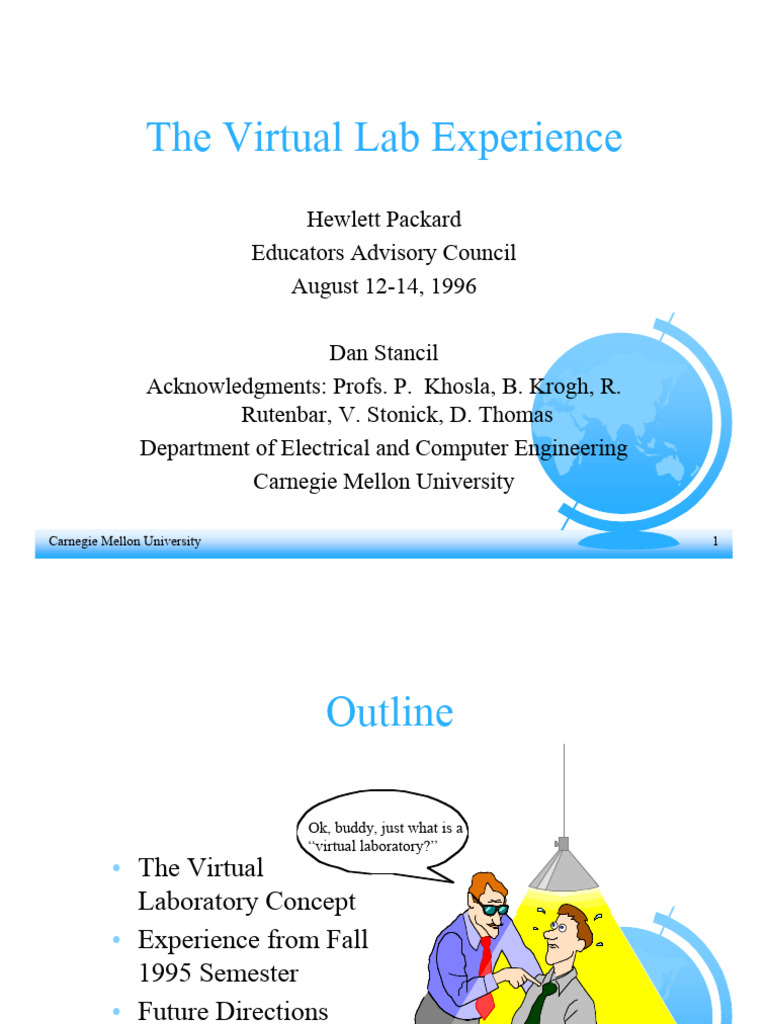 The Virtual Lab Experience Pdf Carnegie Mellon University