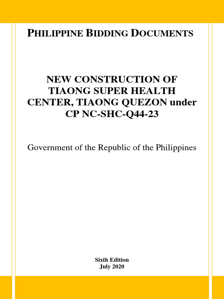 Philippine Bidding Documents | PDF | Procurement | General Contractor