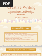 Creative Writing PPT Module 1 | PDF | Senses | Mental Image