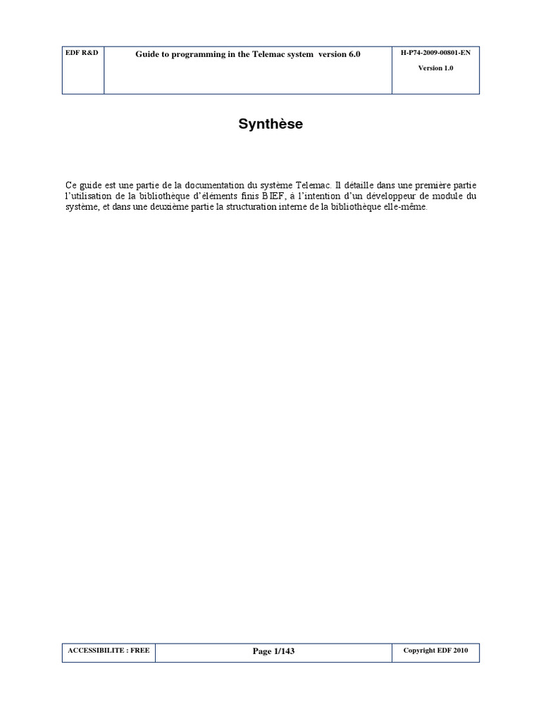 Telemac Guide For Programming V6p0 Pdf Matrix Mathematics Parameter Computer Programming