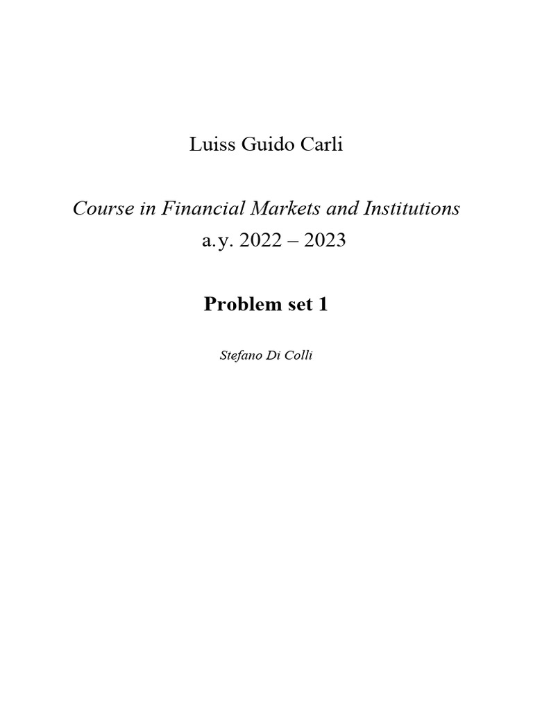 FMI Exercises Solution | PDF