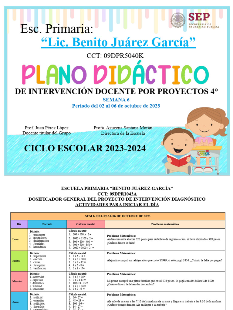 4°? S6 Plan Darukel 2023-2024 | PDF