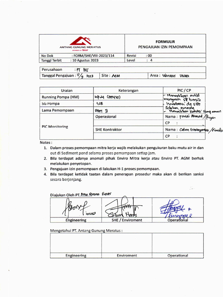 Form Pengajuan Pompa 2 | PDF