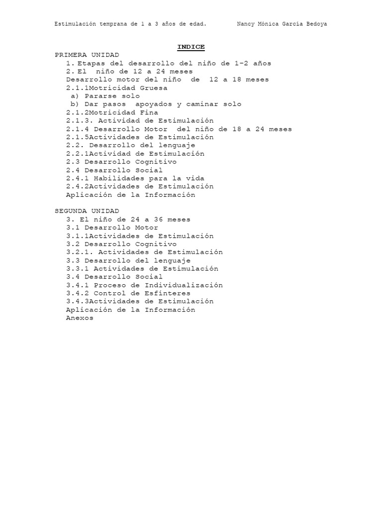 Libro-de-Estimulacion-Temprana-Para-Ninos-de-1-a-3-Anos | PDF