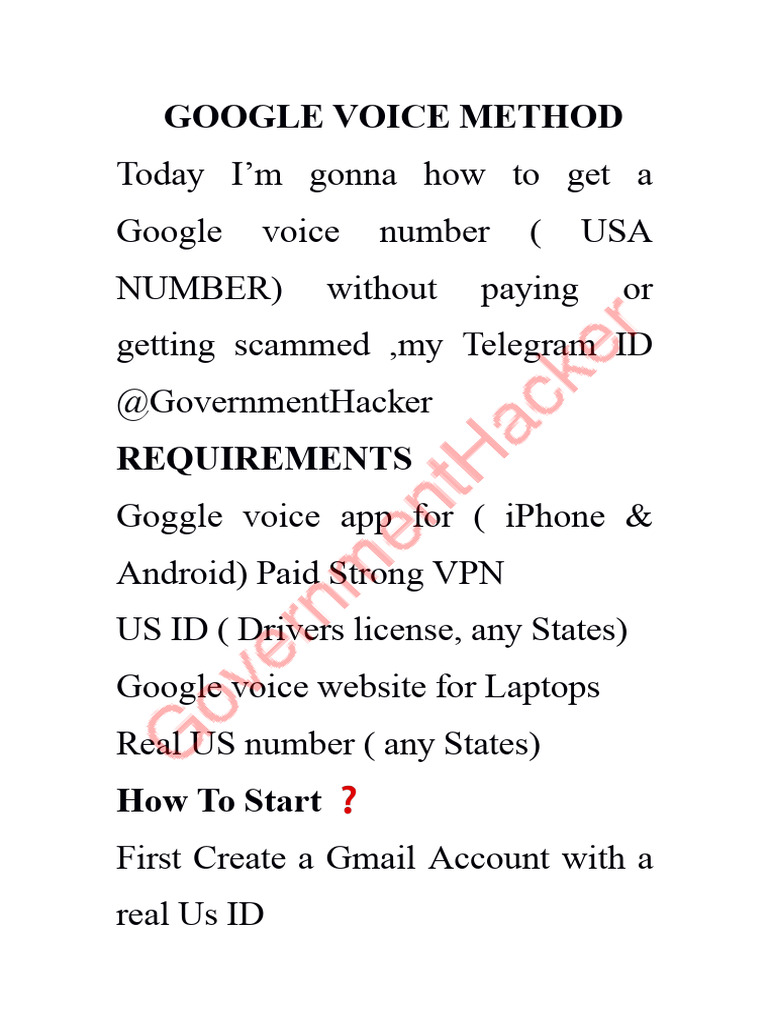 Google Voice Method | PDF | Career & Growth | Business