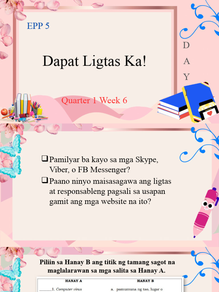 Dapat Ligtas Ka!: Quarter 1 Week 6 | PDF