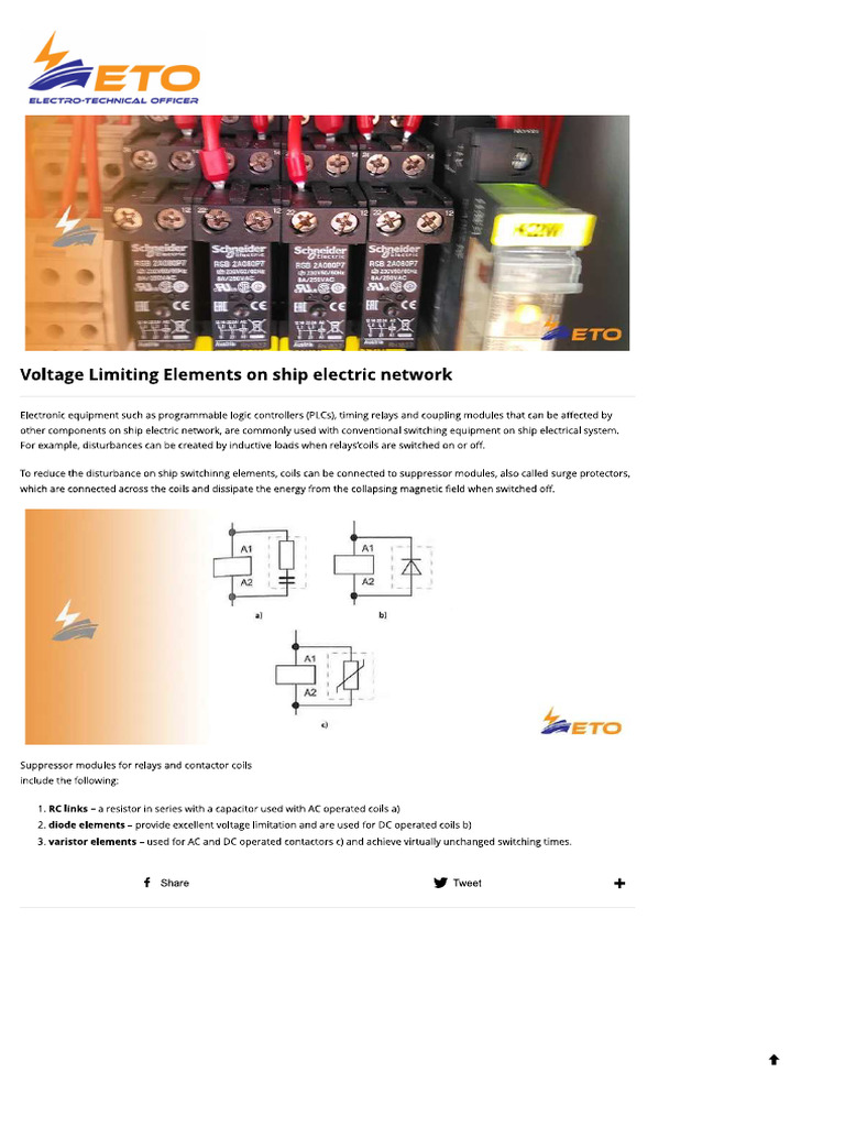 Voltage Limiting Elements - Priekš Tā Lai Releji Neatslegtos Pie ...
