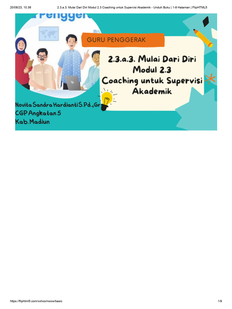 2.3.a.3. Mulai Dari Diri Modul 2.3 Coaching Untuk Supervisi Akademik | PDF