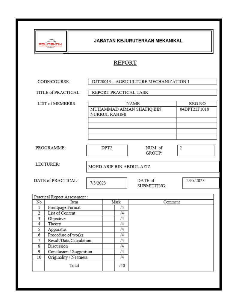 Cover Rubric | PDF