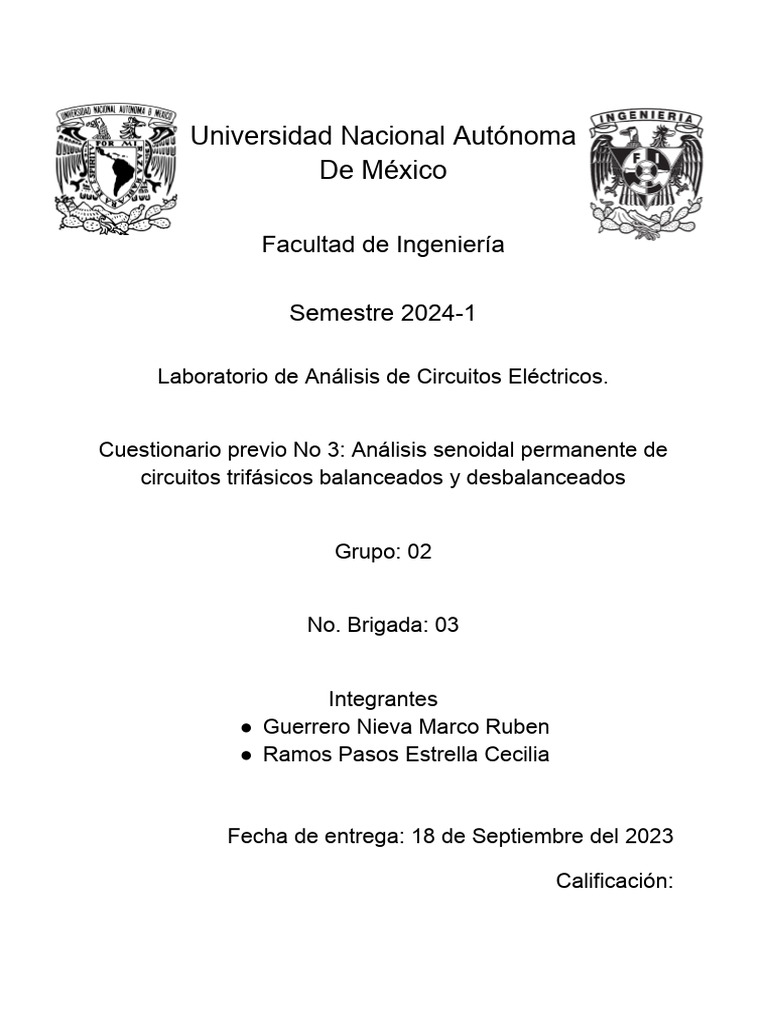 Cuestionario Previo 3 | PDF | Ciencias fisicas | Cantidades fisicas