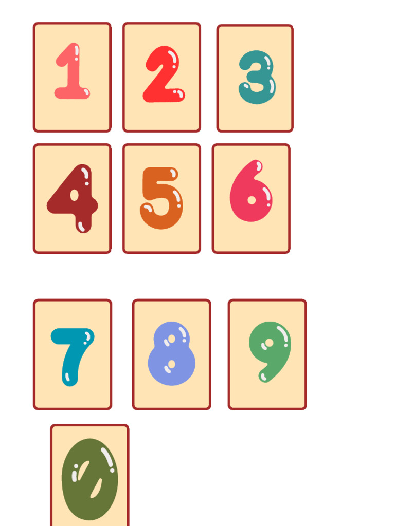 Pink and Red Colorful Illustrative Balloon Numbers Flashcard (1) | PDF