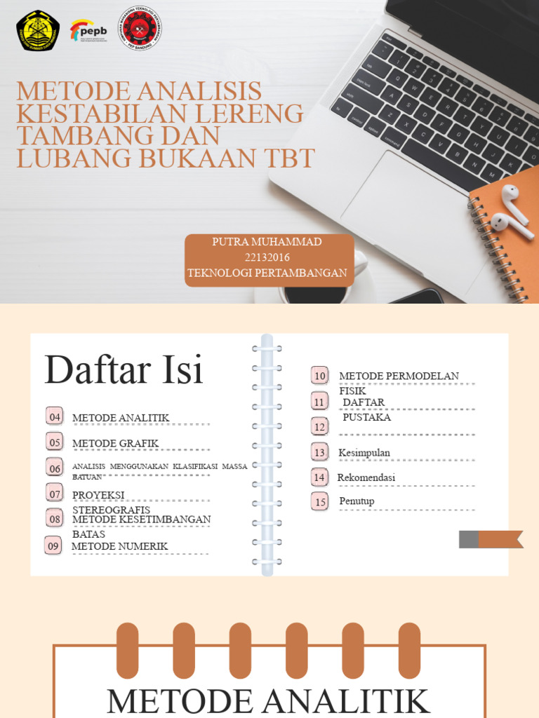Putra Muhammad - PPT (3) Metode Analisis Kestabilan Lereng Dan Lubang Bukaan TBT | PDF