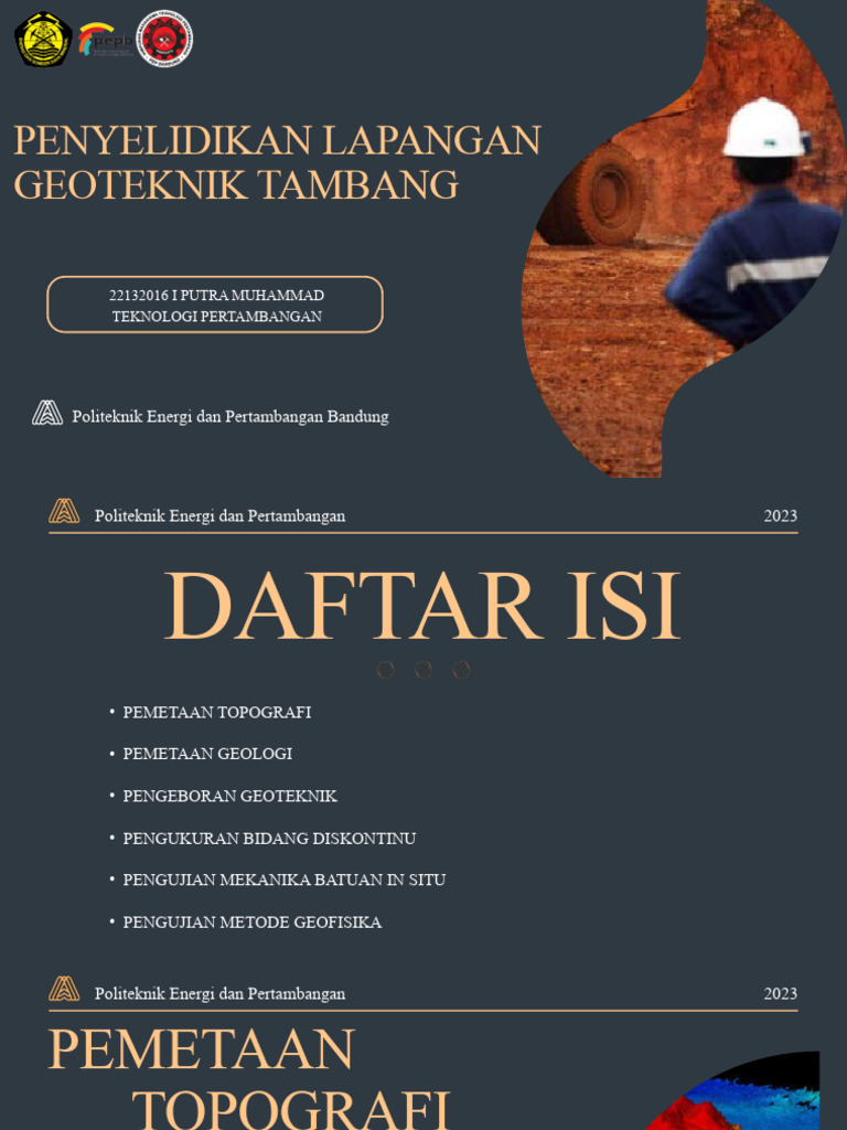 Putra Muhammad - PPT GEOTEKNIK TAMBANG | PDF | Ilmu Sosial