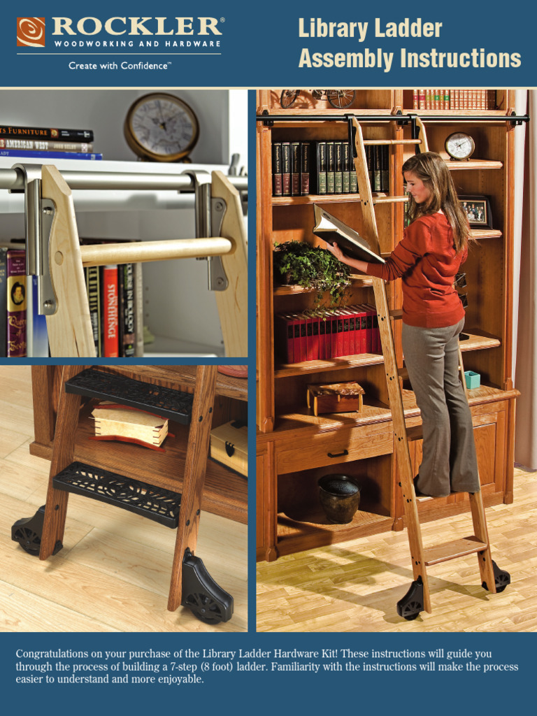 Rockler Library Ladder Instructions | PDF | Screw | Drill