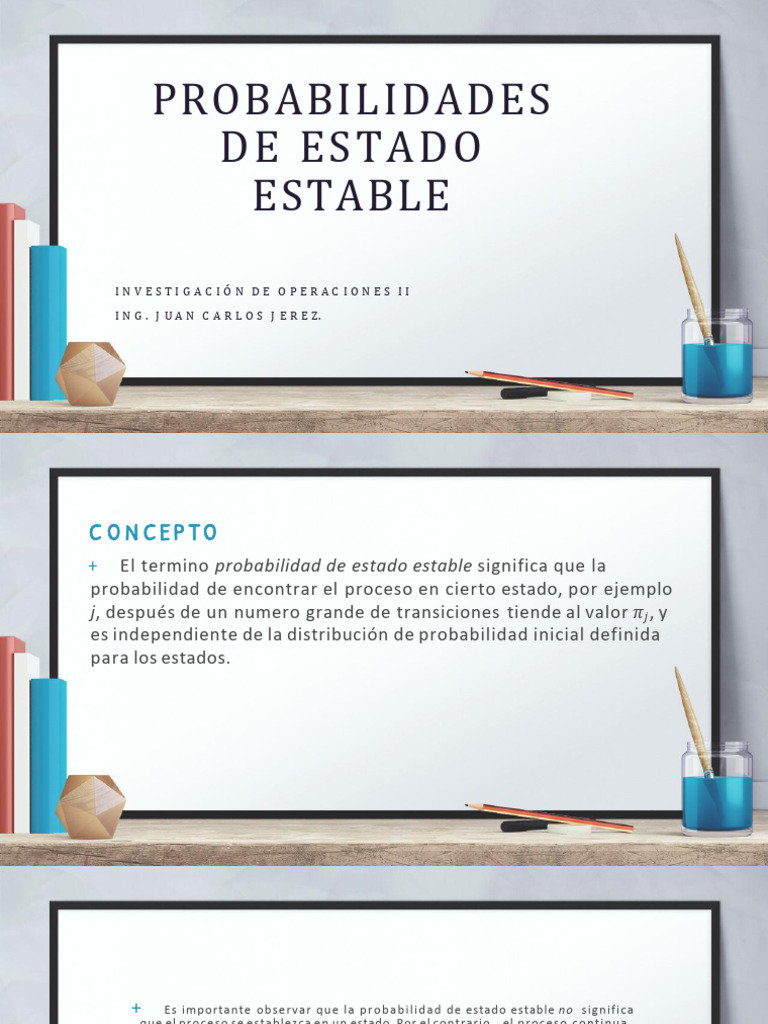 12 - Probailidades de Estatos Estables | PDF