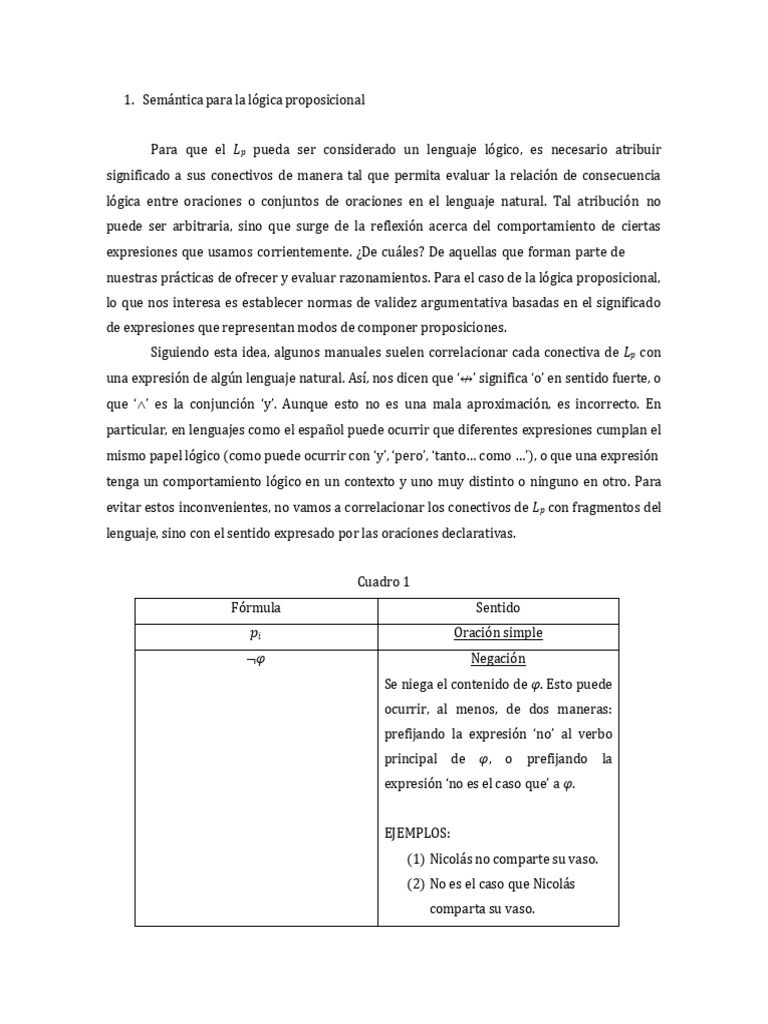 Lógica 2 - Anexo a traducciones en lógica proposicional | PDF | Lógica | Proposición