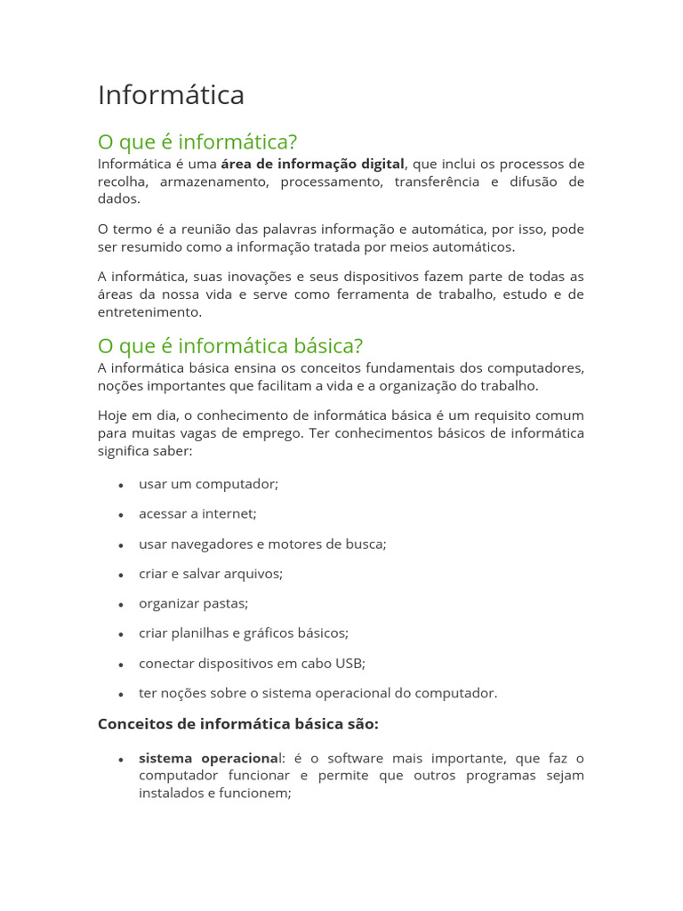 Conceitos Da Informática | PDF