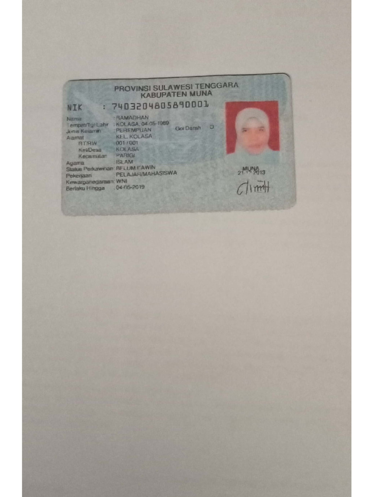 KTP Kepala Bank Ulam | PDF