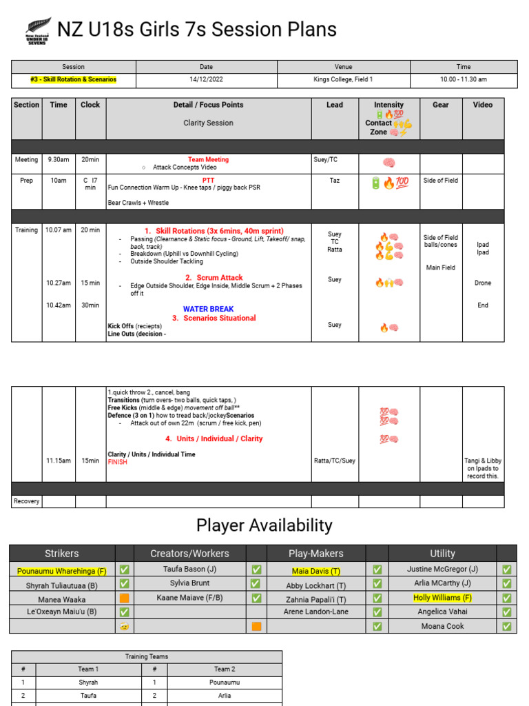 Training Plan Exemplars | PDF