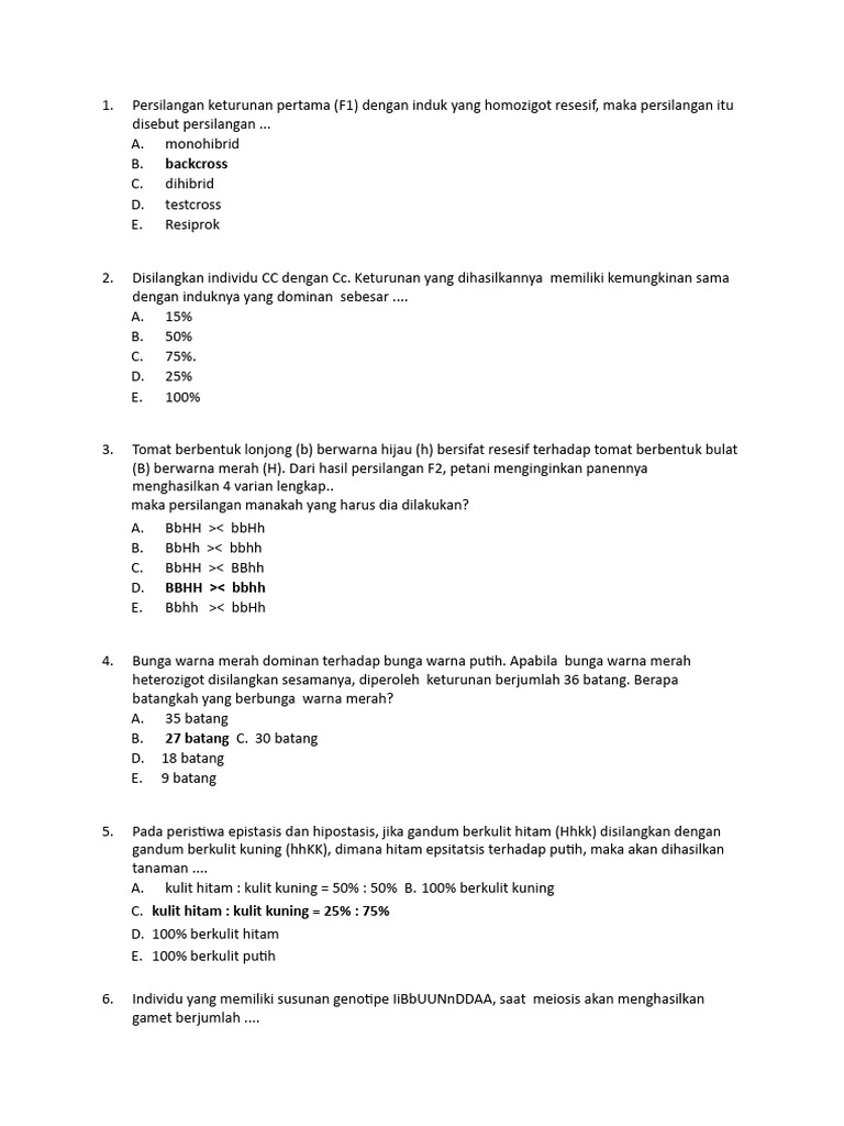 Kunci Latihan Soal Uts Bab 5 | PDF