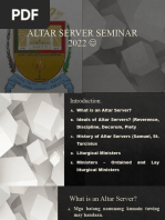 Alter Server Training Manual | PDF | Eucharist | Altar